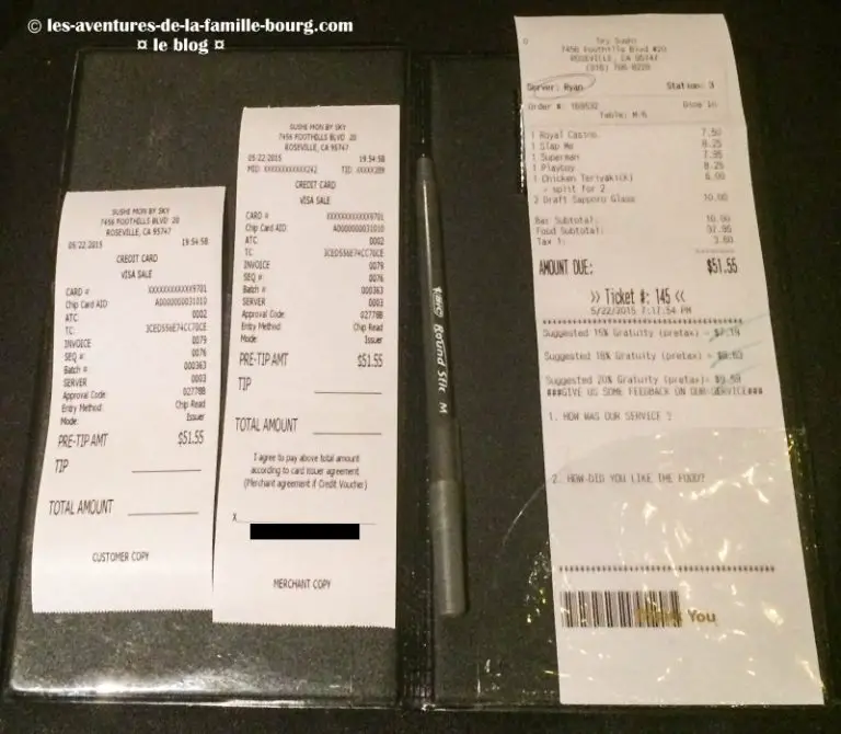 Manger au restaurant et payer l'addition aux Etats-Unis - Les aventures ...